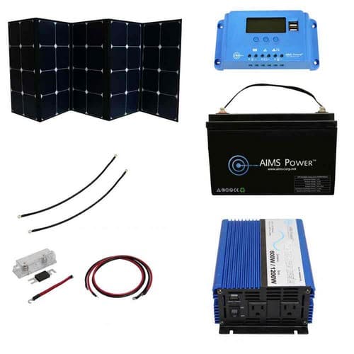 Aims Power, 240 Watt Solar Kit - 1000 Watt Inverter - Inverter Supply