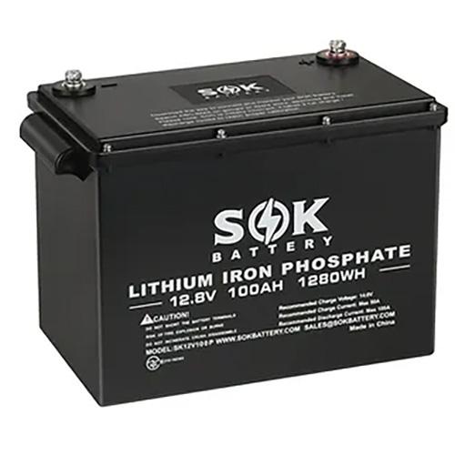 SOK Battery, SK12V100P, 12V 100AH, PLASTIC BOX, with Bluetooth ...
